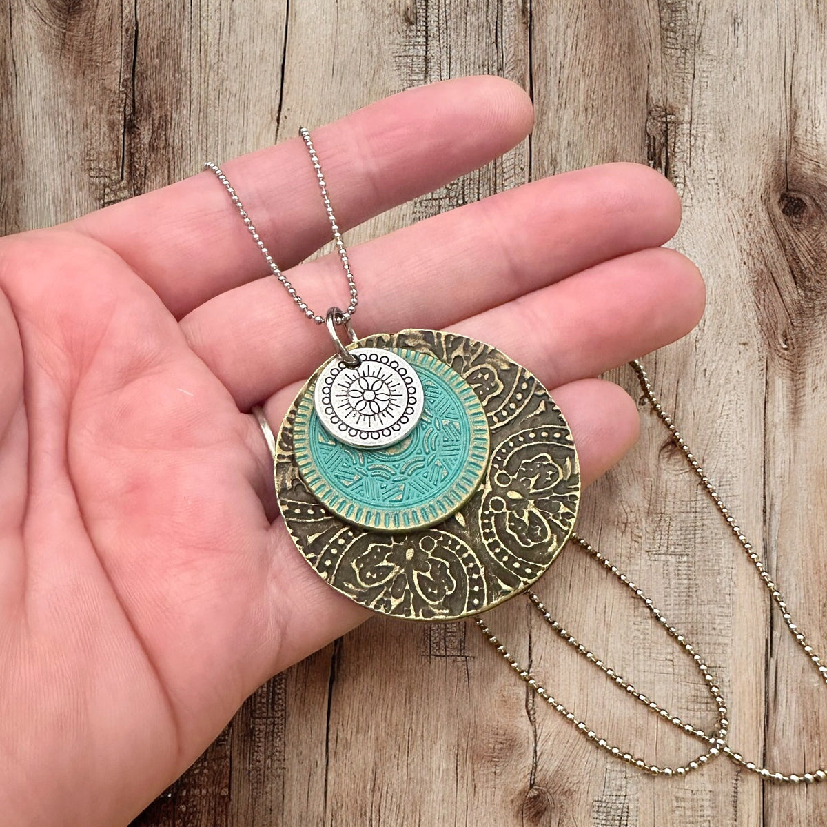 Triple Medallion Pendant Necklace – Freckle Face Jewellery