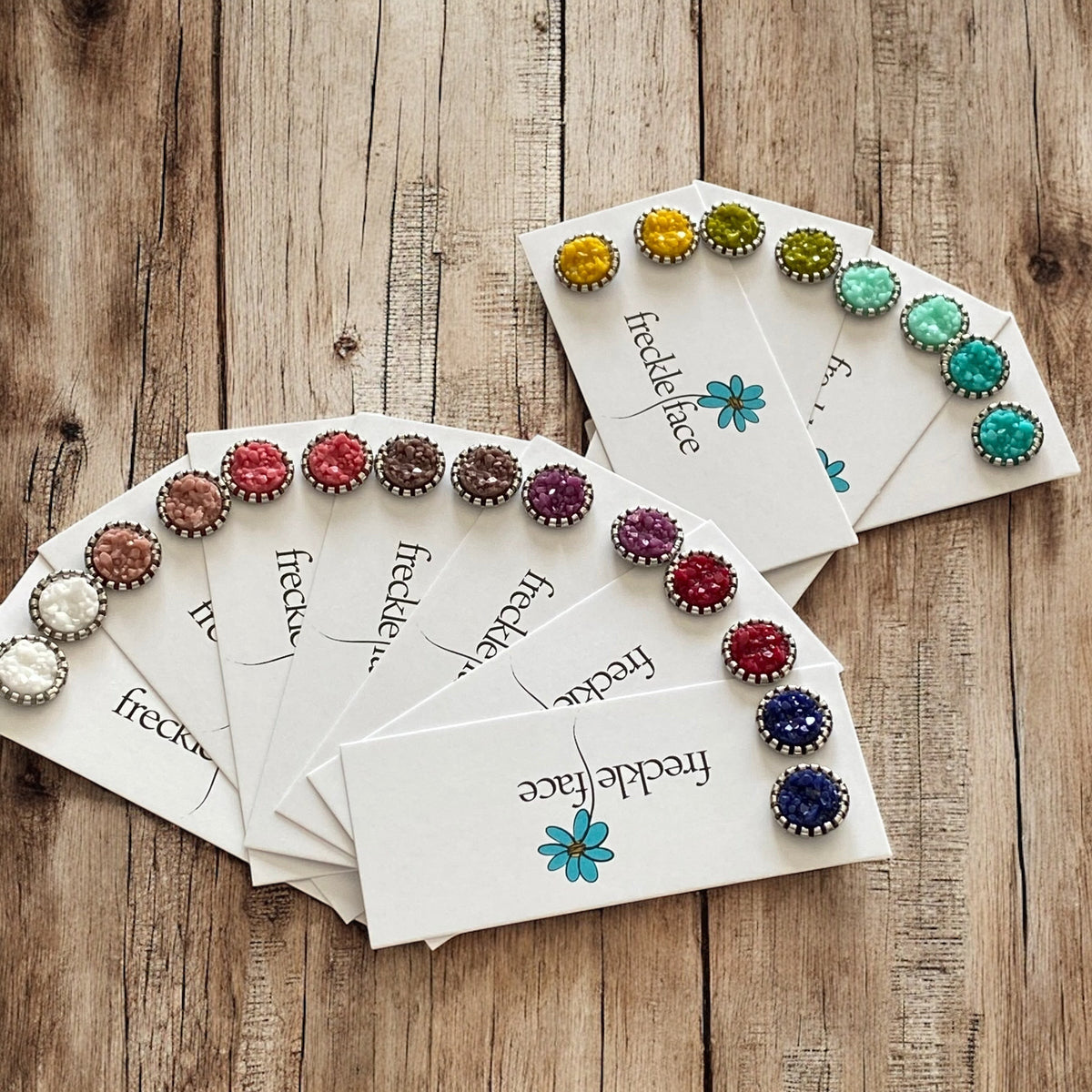 Matte Spring Color Studs 10mm – Freckle Face Jewellery