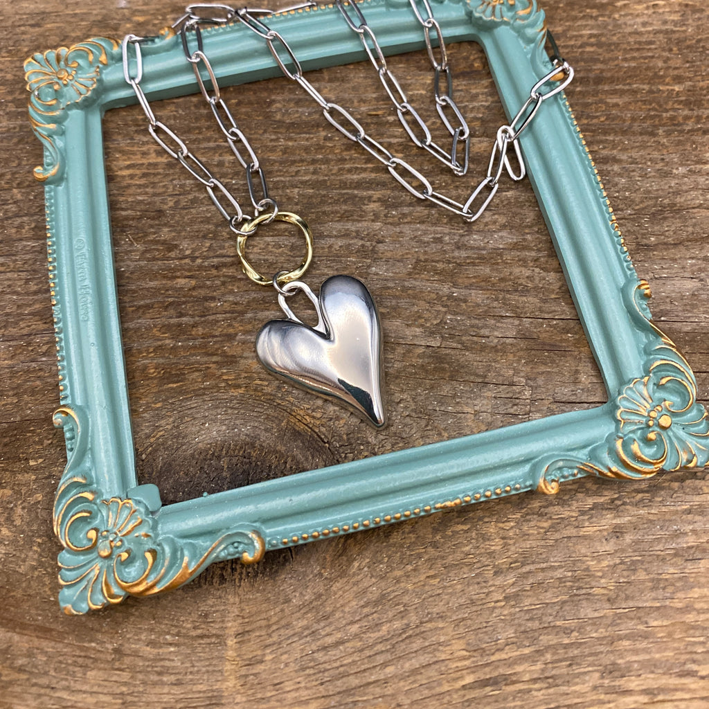 Paperclip Heart Necklace – Freckle Face Jewellery